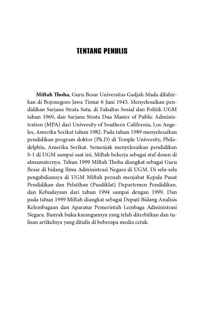 Prof. Dr. Miftah Thoha, Mpa.