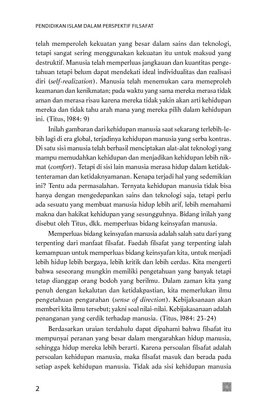 Jual Buku Pendidikan Islam Dalam Perspektif Filsafat Oleh Prof Dr H