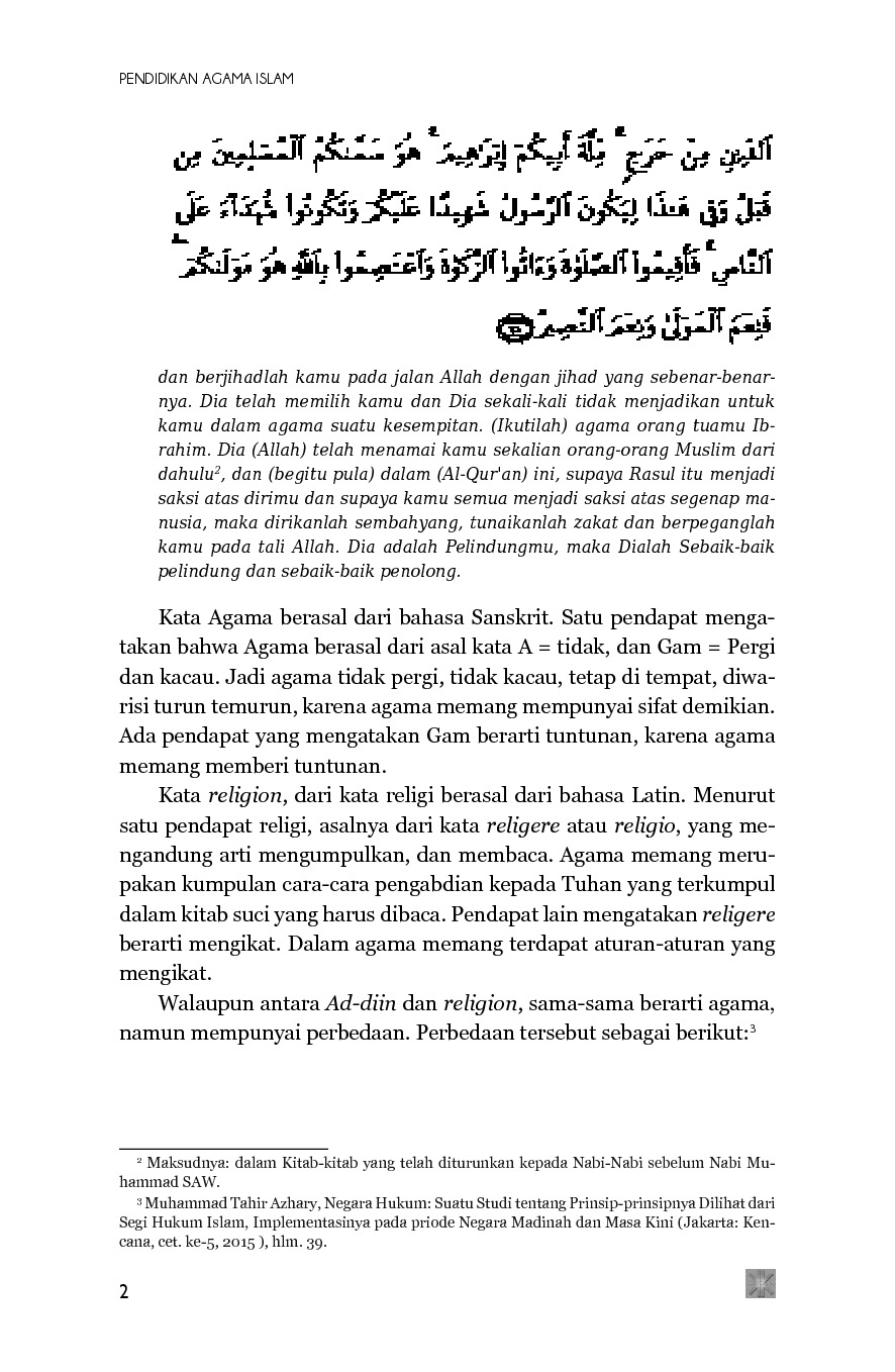Jual Buku Pendidikan Agama Islam Untuk Perguruan Tinggi Oleh Dr Mardani Gramedia Digital 