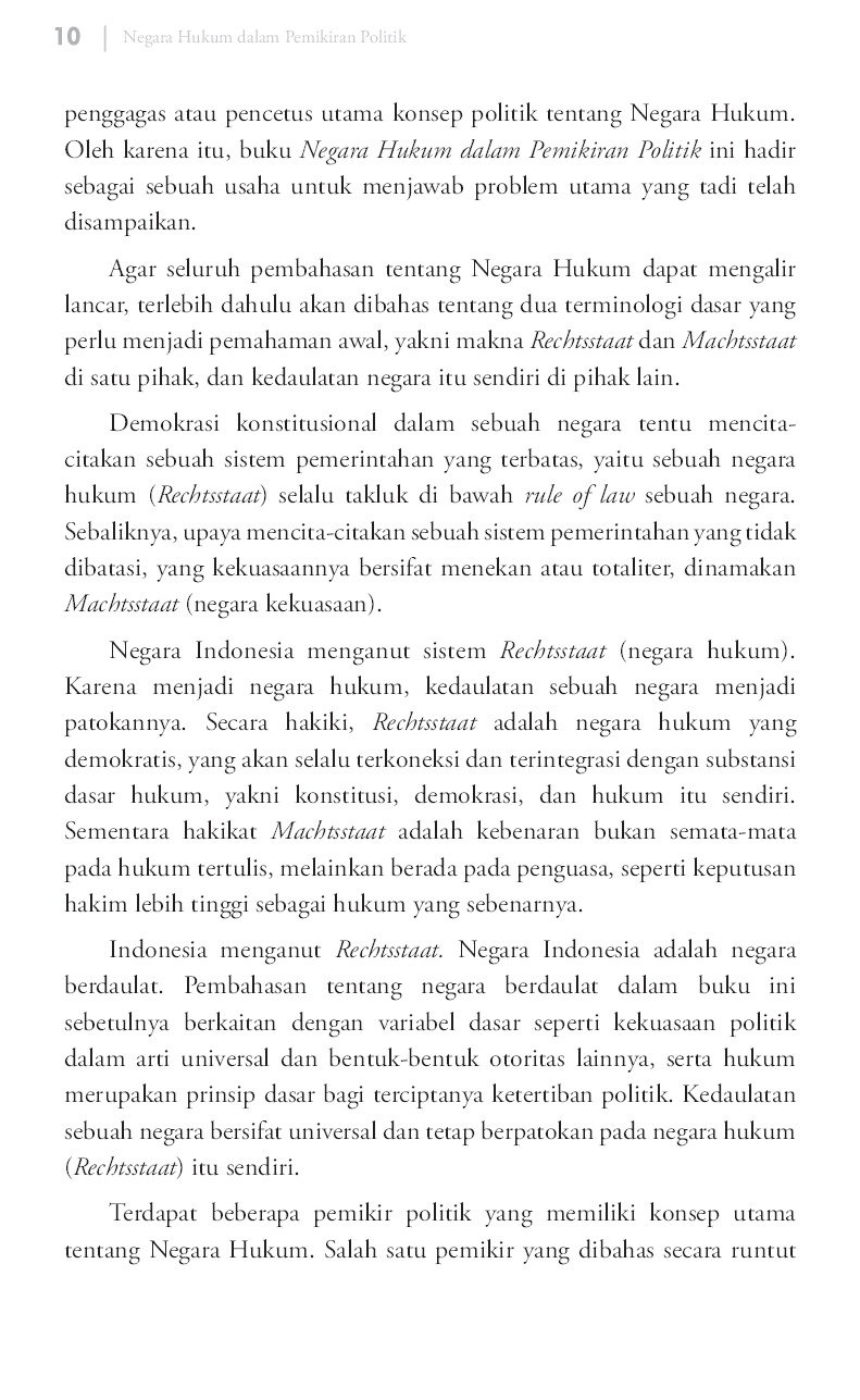 Jual Buku Negara Hukum Dalam Pemikiran Politik Karya Dr. Thomas Tokan Pureklolon, M.Ph., M.M., M ...