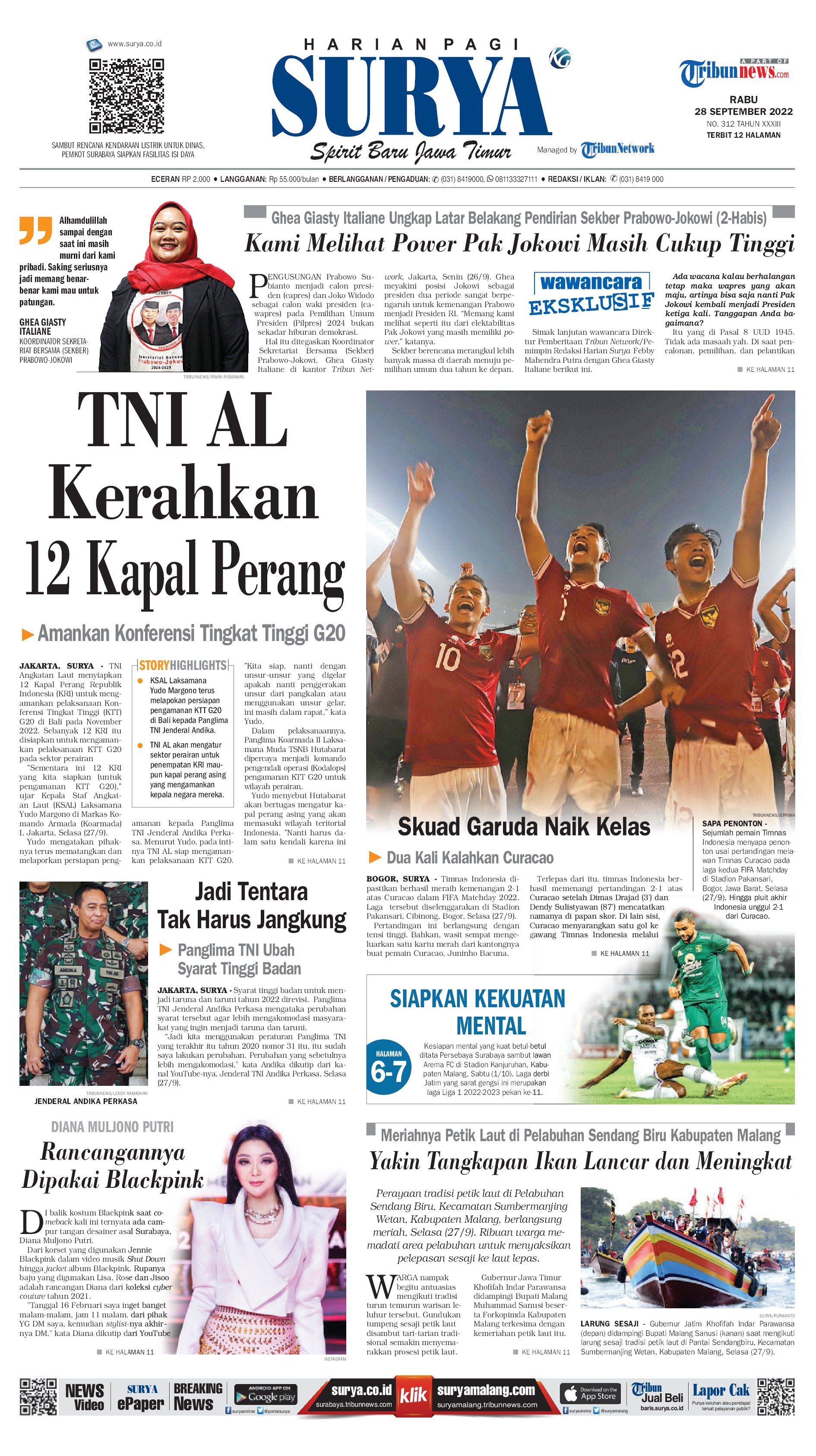 Jual Koran Surya 28 September 2022 - Gramedia Digital Indonesia