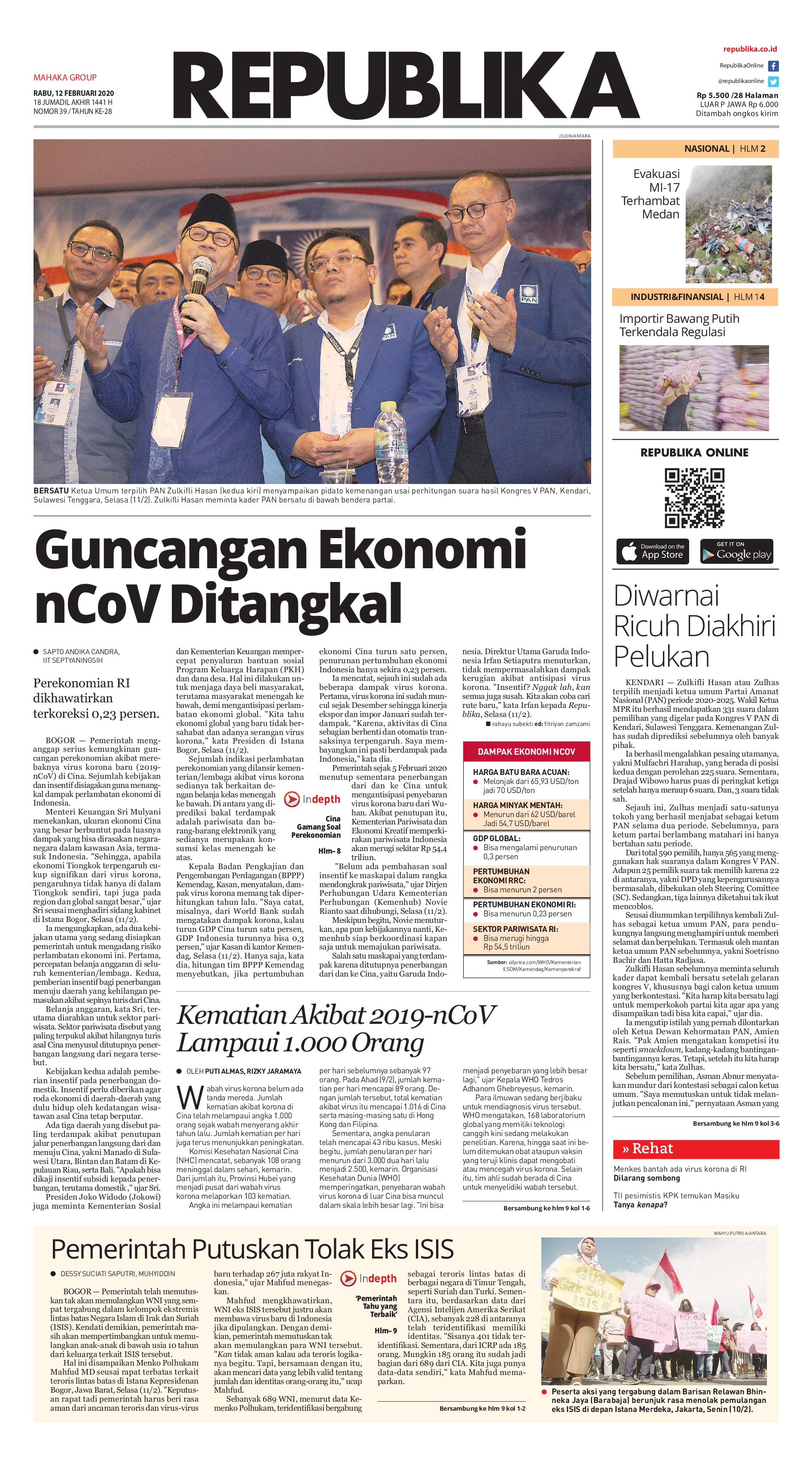 Jual Koran Koran Republika 12 Februari 2020 - Gramedia Digital Indonesia