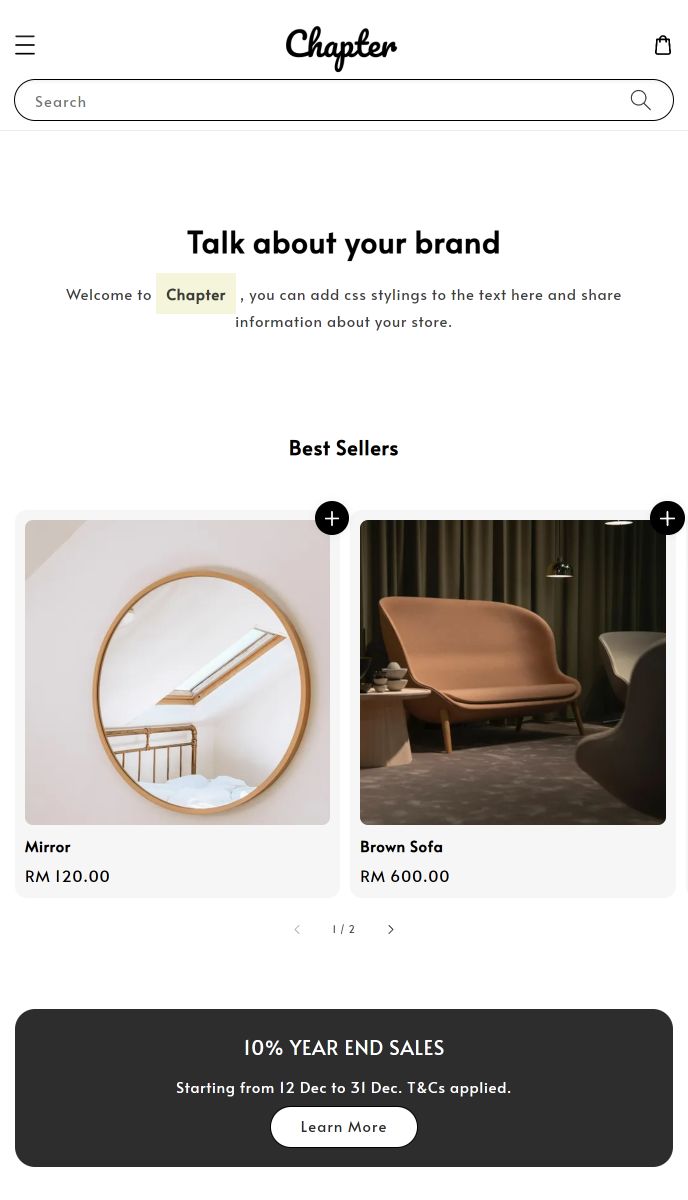 Chapter | Beautiful Themes | EasyStore