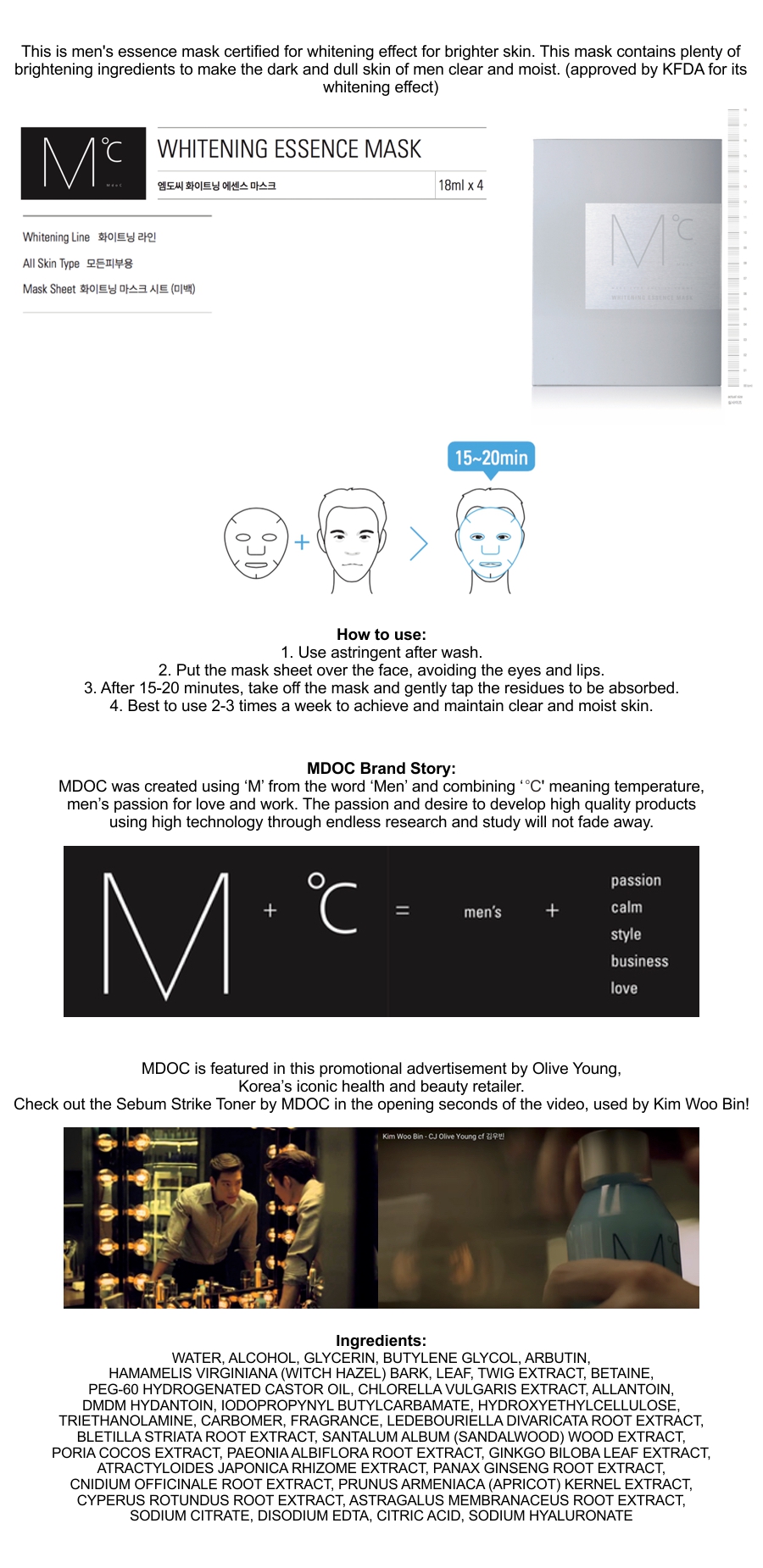 Happy Beauty - MdoC Whitening Essence Mask