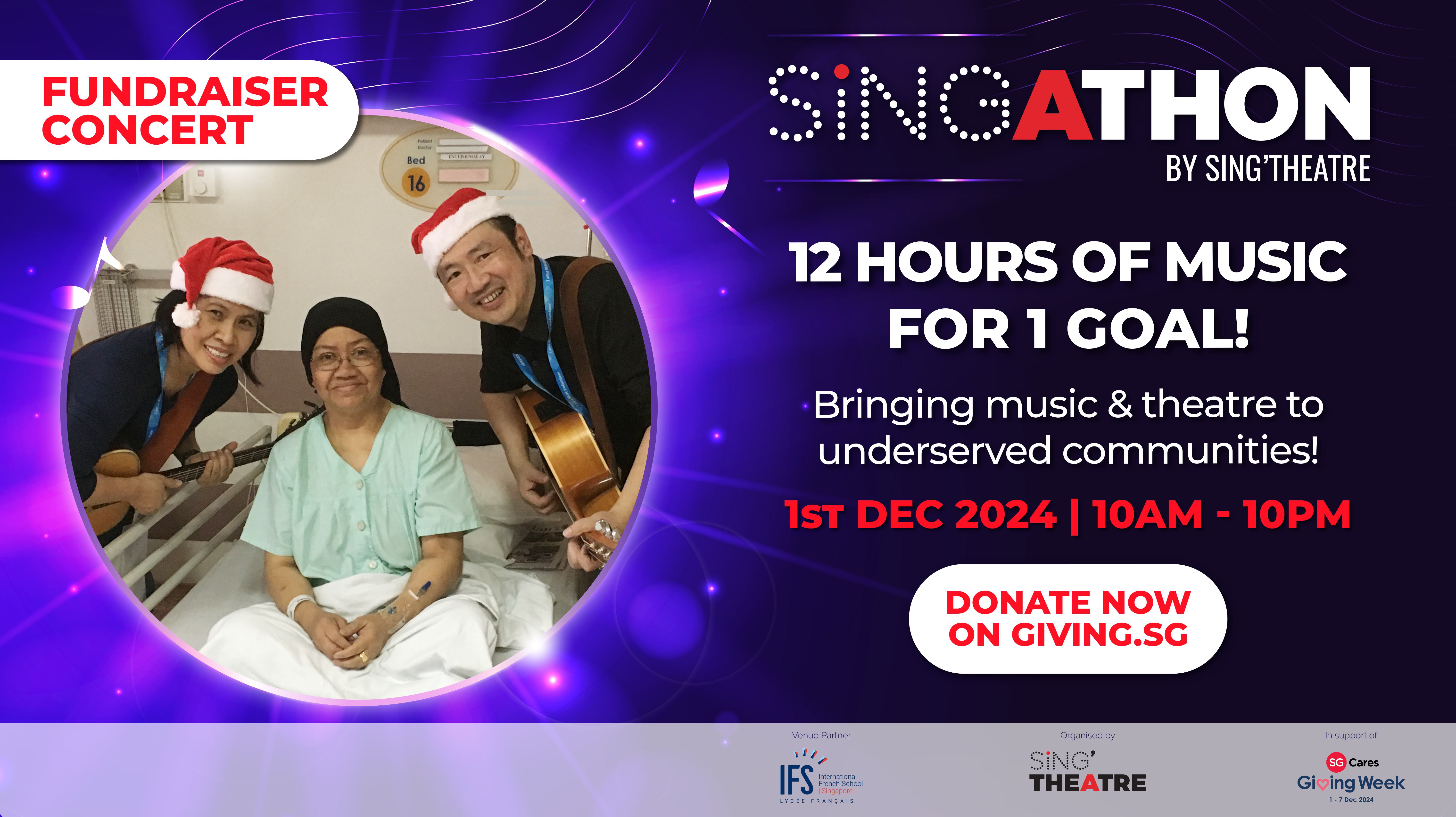 SINGATHON 2024 set to bring live music and support underserved