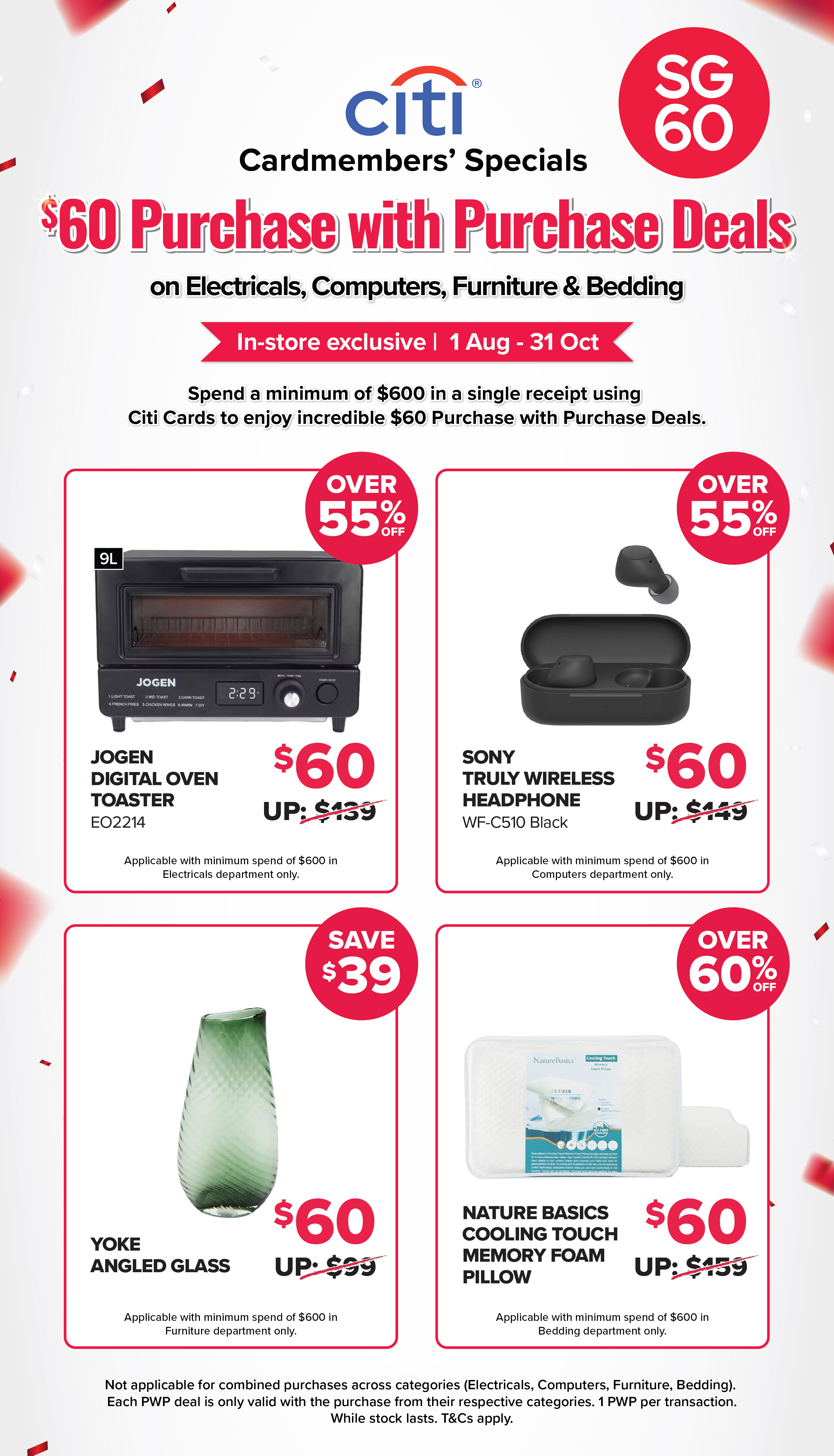 Citibank SG60 PWP Deals | Harvey Norman Singapore