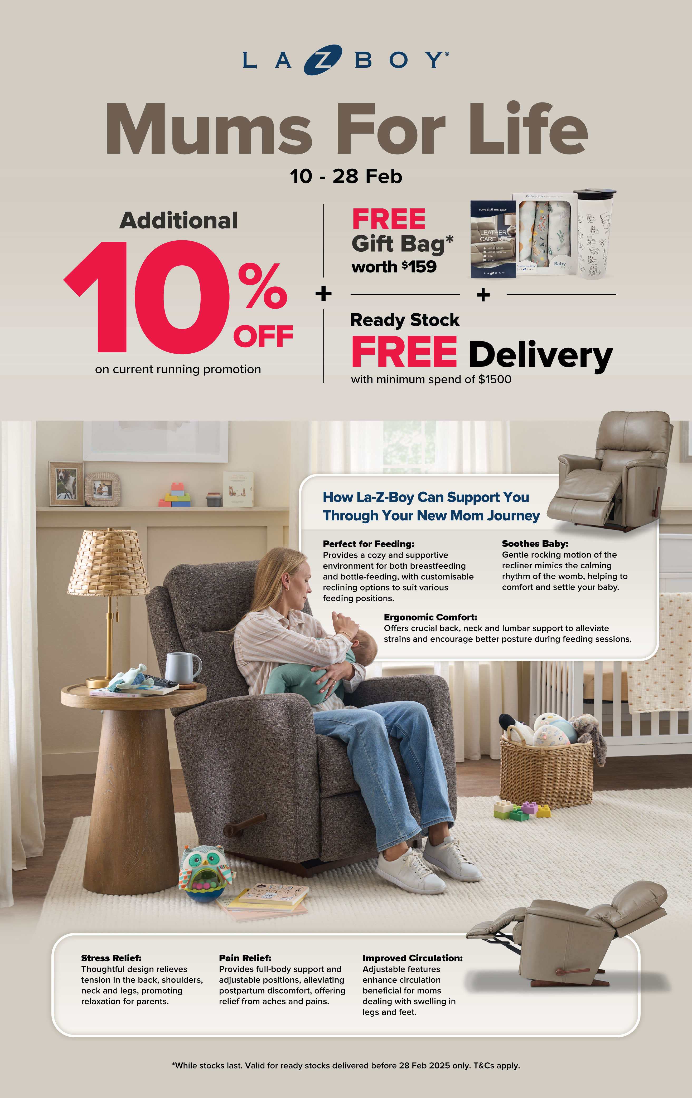 La-Z-Boy Mums For Life Promotion | Harvey Norman Singapore