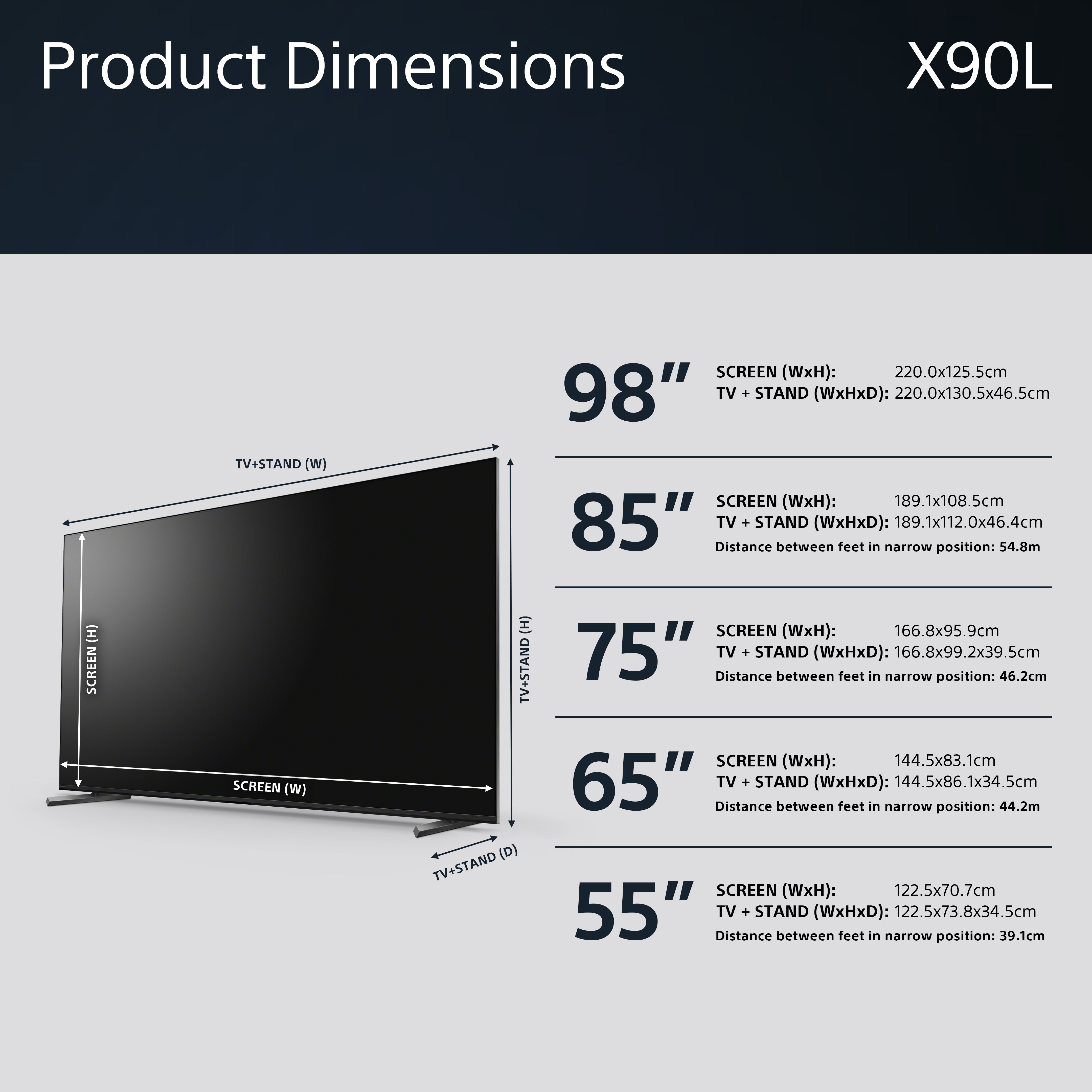 Sony Bravia XR X90L 75 inch 4K Ultra HD HDR Google TV XR 75X90L Sony Bravia XR X90L 75 inch 4K Ultra HD HDR Google TV XR 75X90L