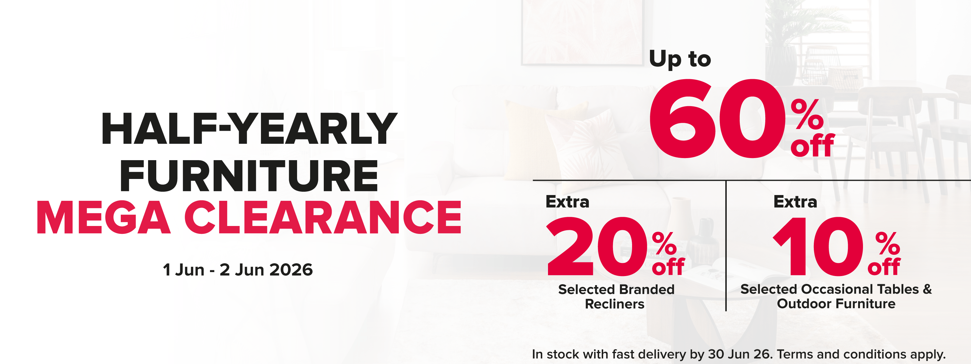 Half-Yearly Furniture Mega Clearance | Harvey Norman Malaysia
