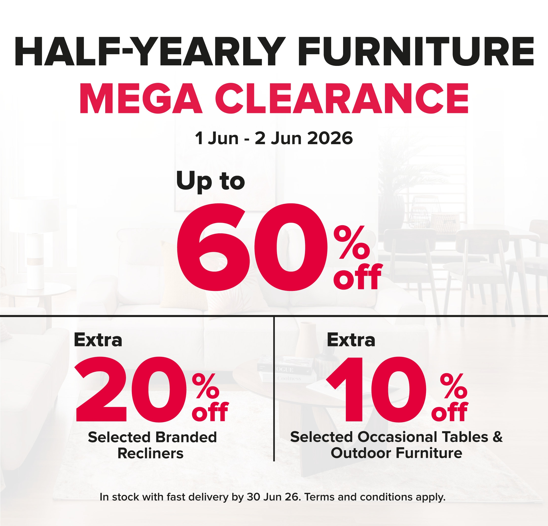 Half-Yearly Furniture Mega Clearance | Harvey Norman Malaysia