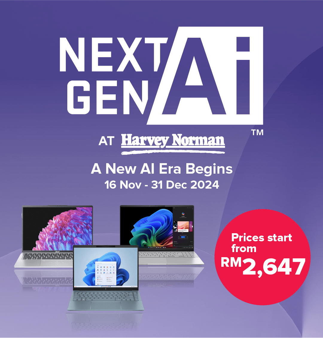 Next Gen AI PCs | Harvey Norman | Harvey Norman Malaysia