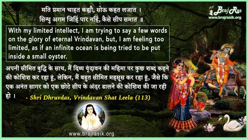 Mati Pramaan Chahat Kahyau - Shri Dhruvdas, Vrindavan Shat Leela (113)