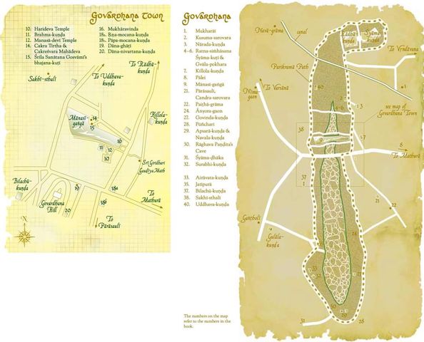 Checkout Map of Goverdhan or Govardhan Village to visit important leela ...
