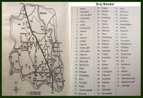 Map of Shri Giriraj Parikrama Marg and important places.