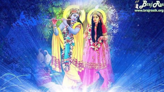 Radha Krishn appearing in Moonlight during Raas Leela. [Braj Ras ...