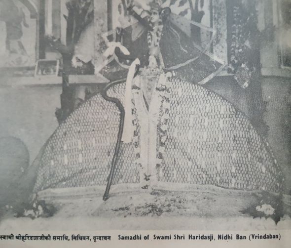 Old Photo of Samadhi of Swami Shri Haridas at Nidhivan Vrindavan.