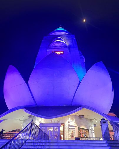 Night View Of Shri Priya Kant Ju Mandir Vrindavan