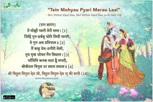 Tein Mohyau Pyari Merau Laal - Shri Vitthal Vipul Dev, Shri Vitthal Vipul Dev Ju Ki Vani (18)