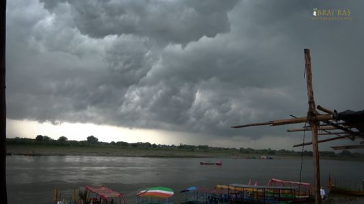 Rainy Weather at Yamuna bank Vrindavan
