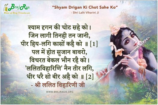 Shyam Drigan Ki Chot Sahe Ko - Shri Lalit Viharini Ji