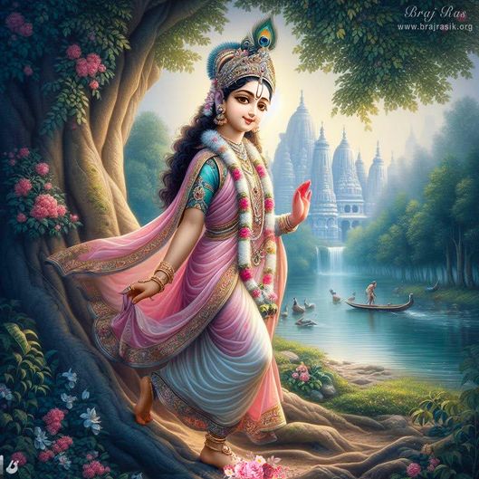 Glimpses of Sri Radha near the bank of Yamuna, Vrindavan.