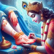 Shri Krishn and Radharani in bowers of Vrindavan. [Braj Ras desktop ...