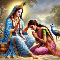 Shri Krishn and Radharani in bowers of Vrindavan. [Braj Ras desktop ...