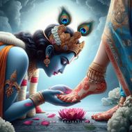 Shri Krishn and Radharani in bowers of Vrindavan. [Braj Ras desktop ...