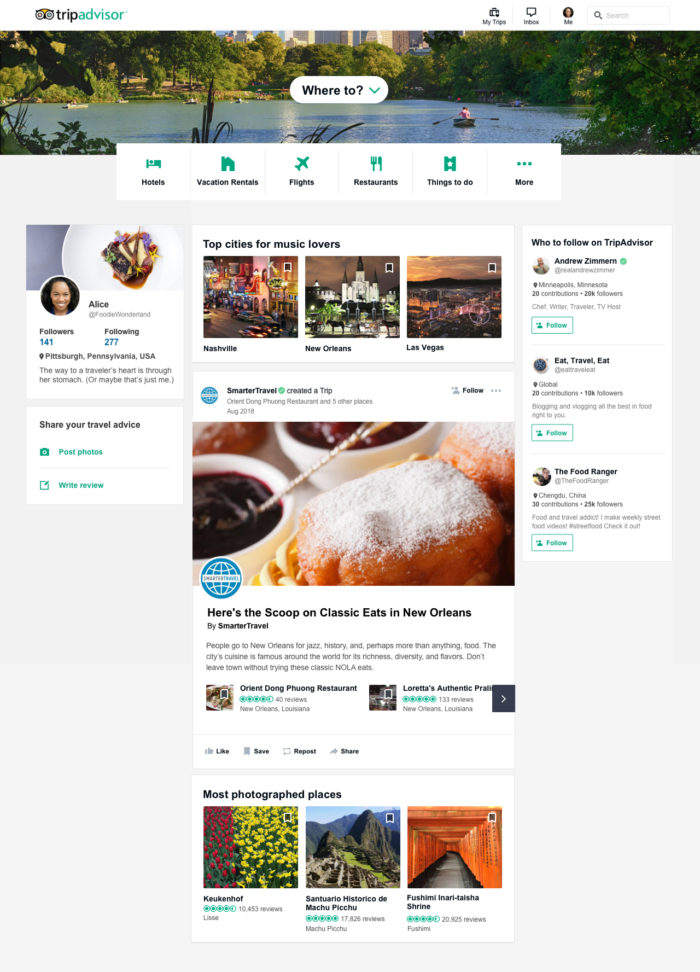 TripAdvisor launches new website with social features | Marketing ...