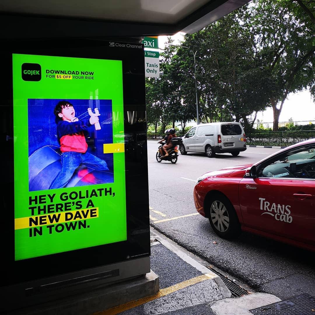 ‘Hey Goliath, there is a new Dave in town’, says GOJEK in cheeky OOH ad ...