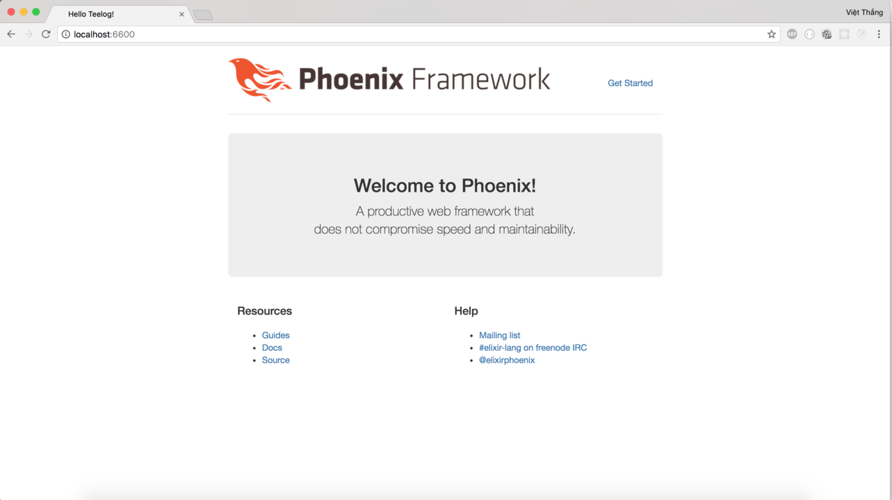 Bắt đầu với Phoenix Framework. First Init, Phoenix Docker