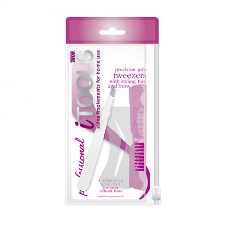 iTools Precision Grip Tweezers with Styling Tool and Brow Stencil ...