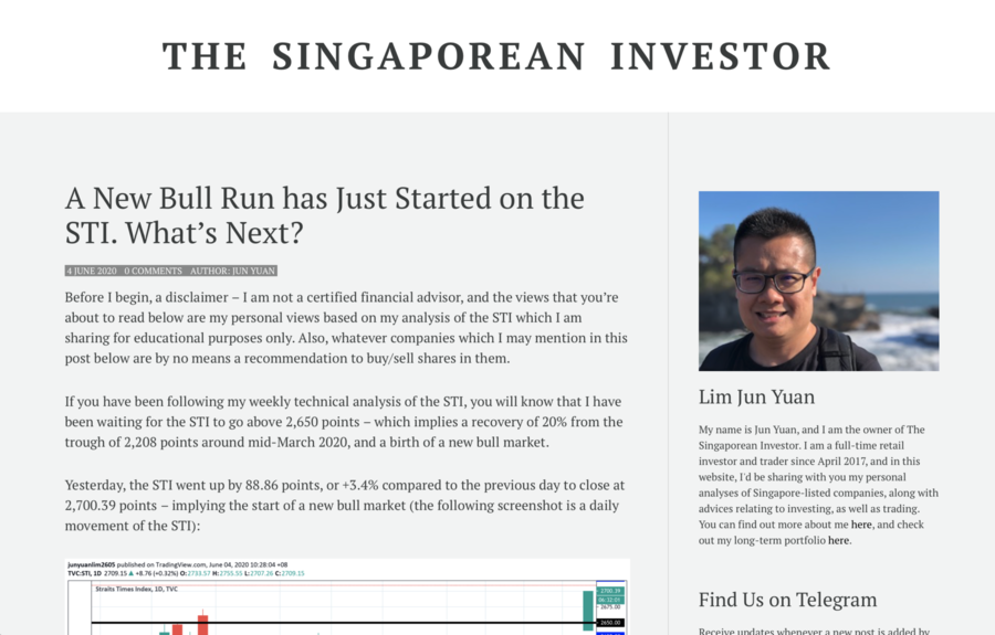 A New Bull Run has Just Started on the STI. What’s Next? (Guest Post)