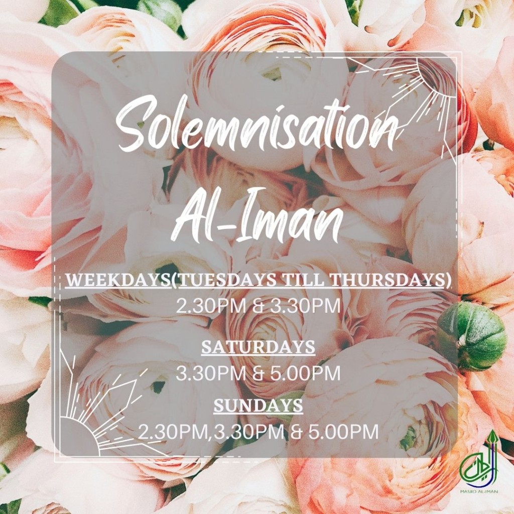 Solemnisation @ Al-Iman | Masjid Al-Iman