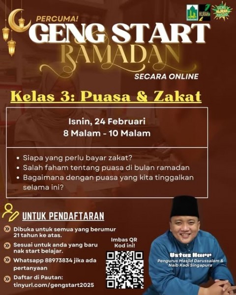 GENG START: PUASA & ZAKAT - Event - IslamicEvents.SG