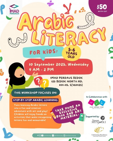 Arabic Literacy For Kids Workshop - Event - IslamicEvents.SG