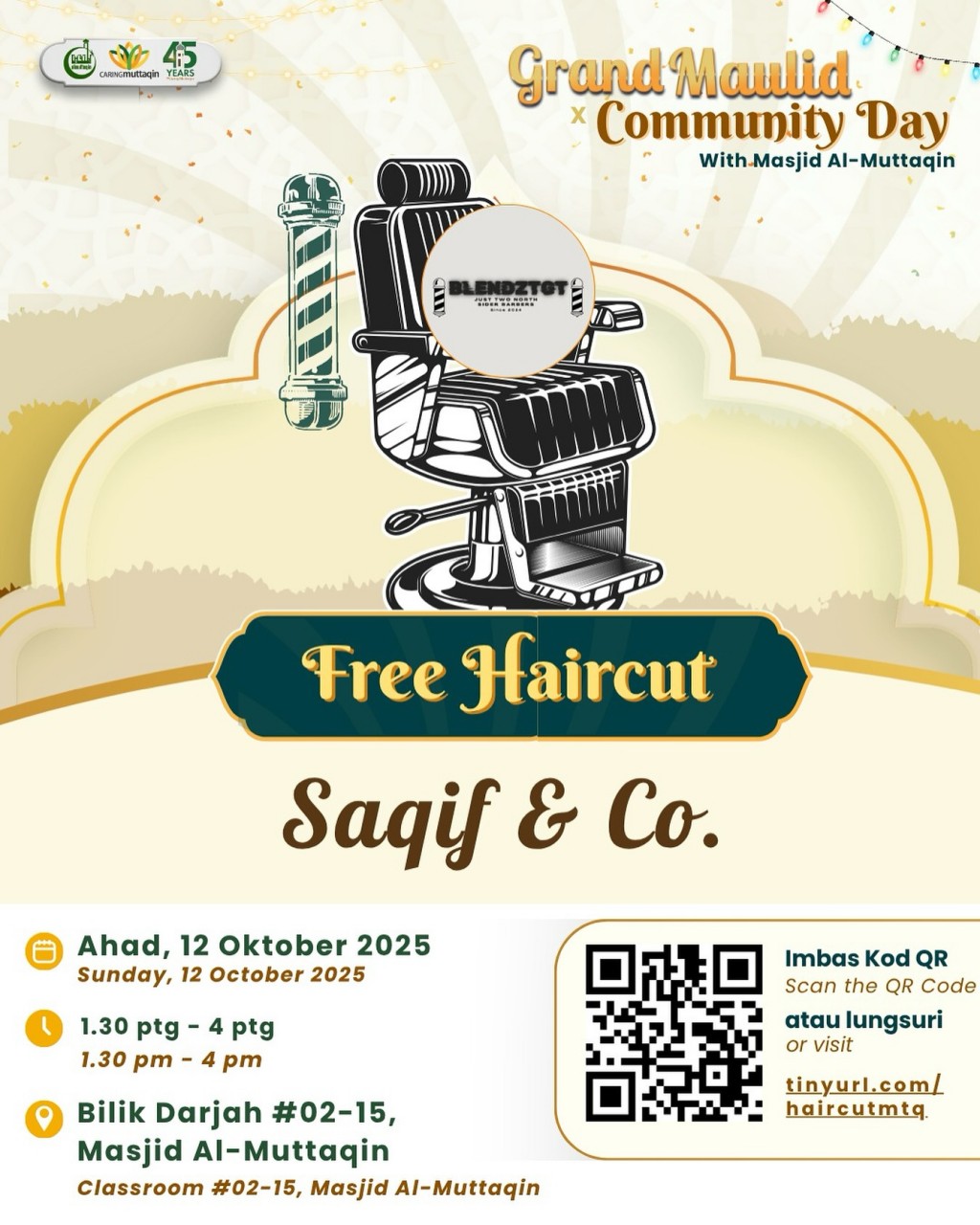 Free Haircut - Grand Maulid Community Day - Event - IslamicEvents.SG