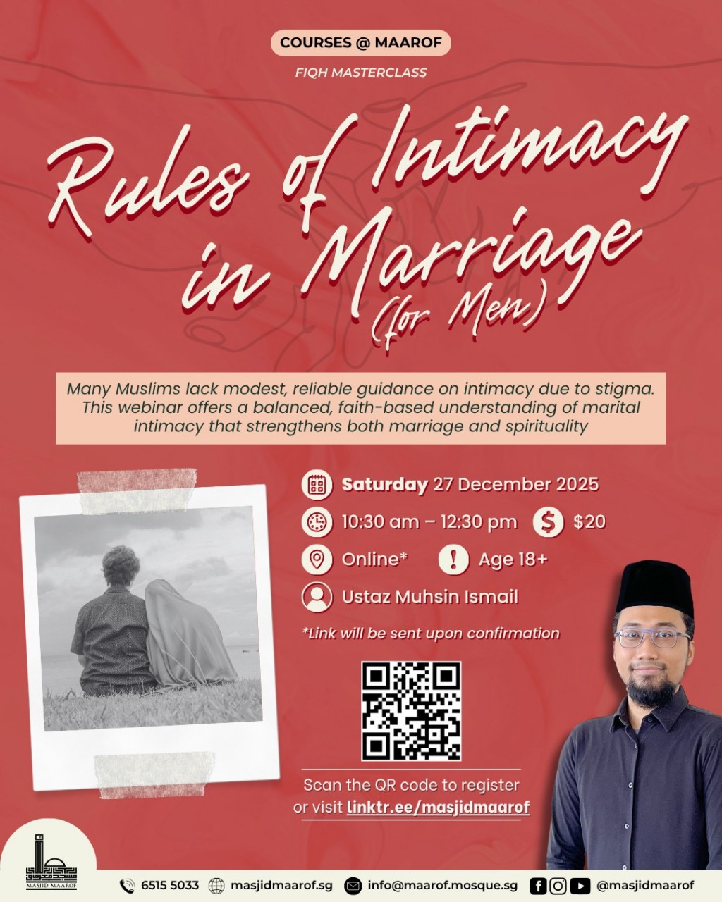 Fiqh Masterclass: Rules of Intimacy in Marriage [Men] - Event ...