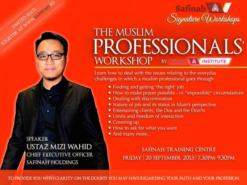The Muslim Professionals' Workshop - Event - IslamicEvents.SG