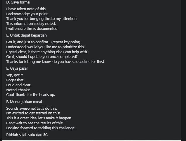 Lelaki Ini Kongsi Penggunaan Respons Lain Selain ‘Noted’ - Jobstore ...