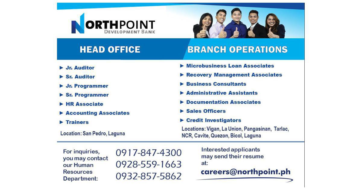 Working at Northpoint Development Bank , Job Opening & Hiring December 2025