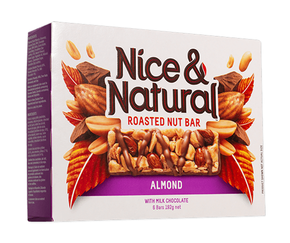 Healthy Snacks Malaysia - Nice & Natural Roasted Nut Bars- Almond