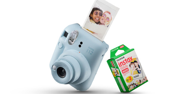 FUJIFILM INSTAX MINI 12 Instant Film Camera (Pastel Blue) - CameraLK