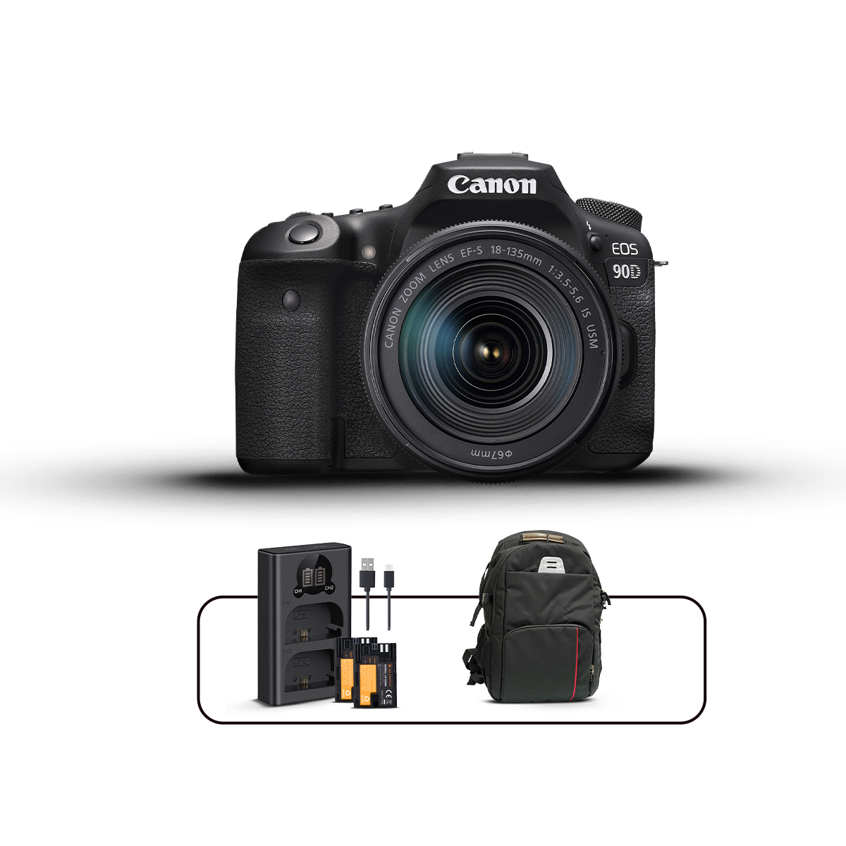 Canon EOS 90D DSLR Camera with 18-135mm IS USM Lens - CameraLK