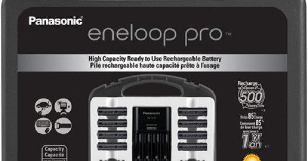 Panasonic eneloop pro High Capacity Power Pack with Charger, 8 AA and 2 ...