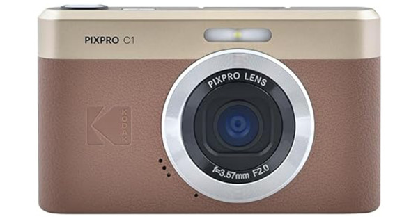 Kodak PIXPRO C1 Compact Digital Camera (Brown) - CameraLK