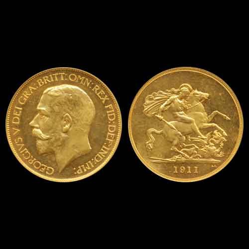 Gold Pound Of King George V Sold For 3 Lakhs Mintage World Gold Pound Of King George V Sold For 3 Lakhs Mintage World