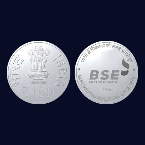 Rs 150 Commemorative Coin on the Bombay Stock Exchange | Mintage World