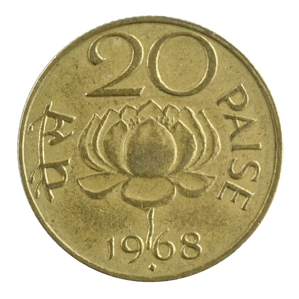 Buy Republic India 20 Paise Coin 1968 Mumbai Online | Mintage World