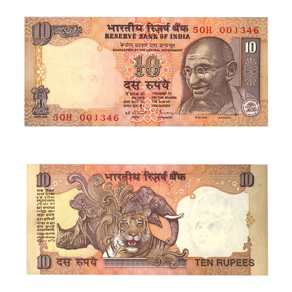 Buy 10 Rupees Note Of 1993/96- C. Rangarajan- Without Inset Online ...